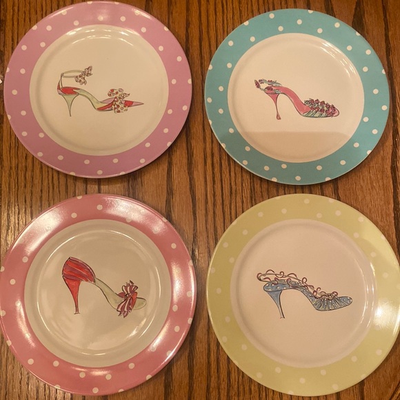 Rosanna | Dining | Rosanna Set Of 4 Ladies Fancy Shoe Design Plate ...